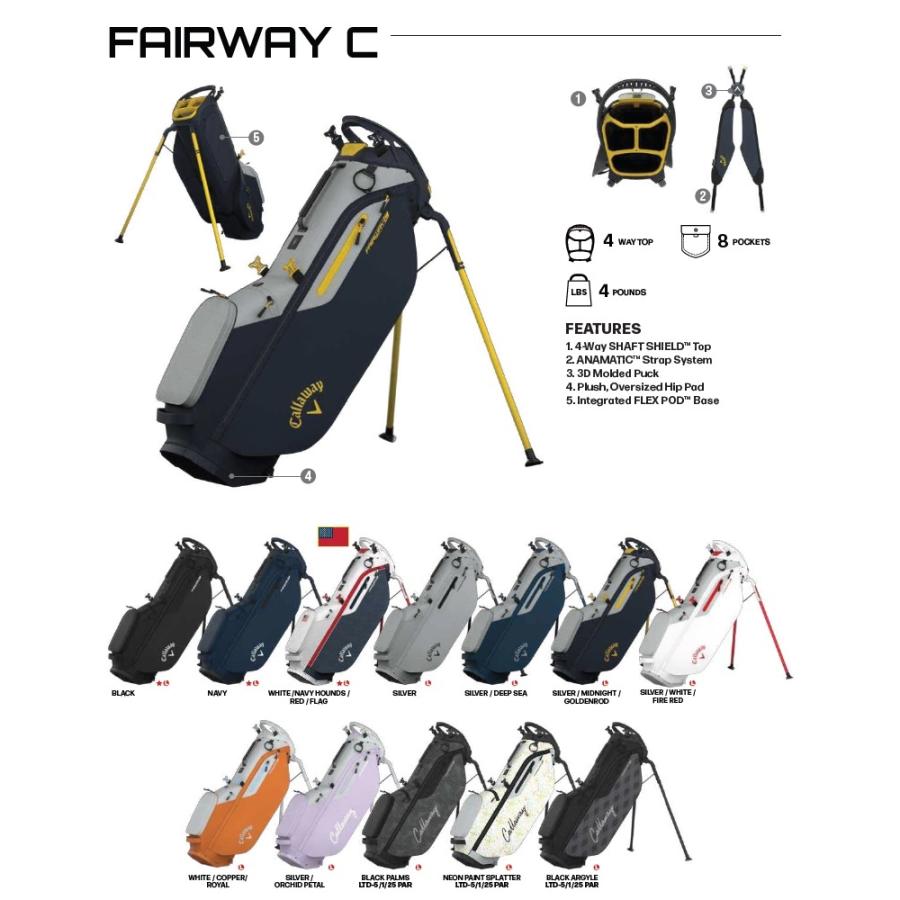 Callaway 2025 Fairway C Stand Bag キャロウェイ 2025 フェアウェイ C スタンドバッグ ...