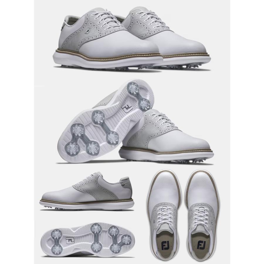 FootJoy（フットジョイ） FootJoy Traditions Golf Shoes - White / Grey トラディションズ ゴルフ シューズ 57957 : プロラインGolf ...