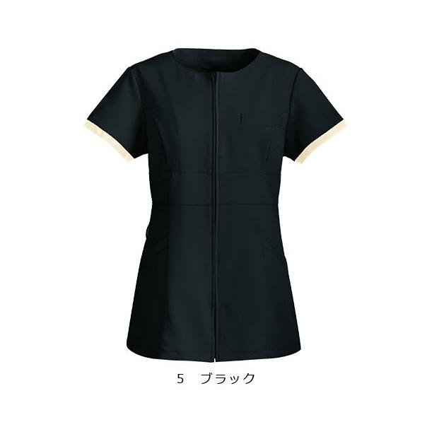 ジャケット E3142-5 ユニフォーム ブラック S~LL エステサロン 衛生士 : プロマ歯科商店 - 通販 - Yahoo!ショッピング