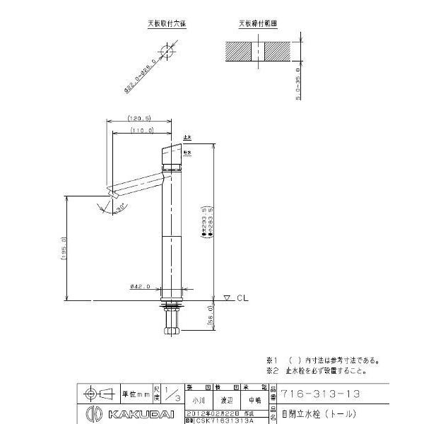 カクダイ 自閉立水栓 716-313 :716-313:プロマート Yahoo!店 - 通販 - Yahoo!ショッピング