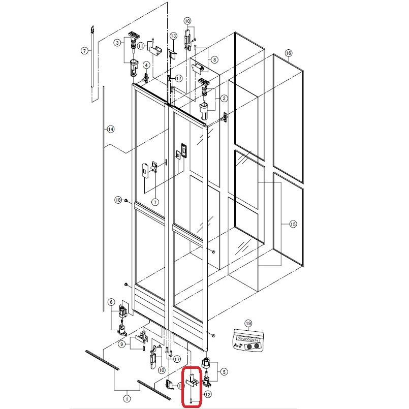 INAX LIXIL(INAX) 中央縦框キャップ（下）セット DO-ZDCD516 : プロマート Yahoo!店 - 通販 - Yahoo!ショッピング