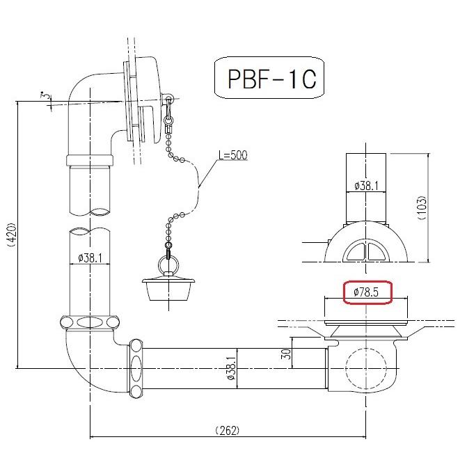 LIXIL LIXIL(INAX) オーバーフロー金具【横引】 PBF-1C/PBF-1C2 : プロマート Yahoo!店 - 通販 - Yahoo!ショッピング