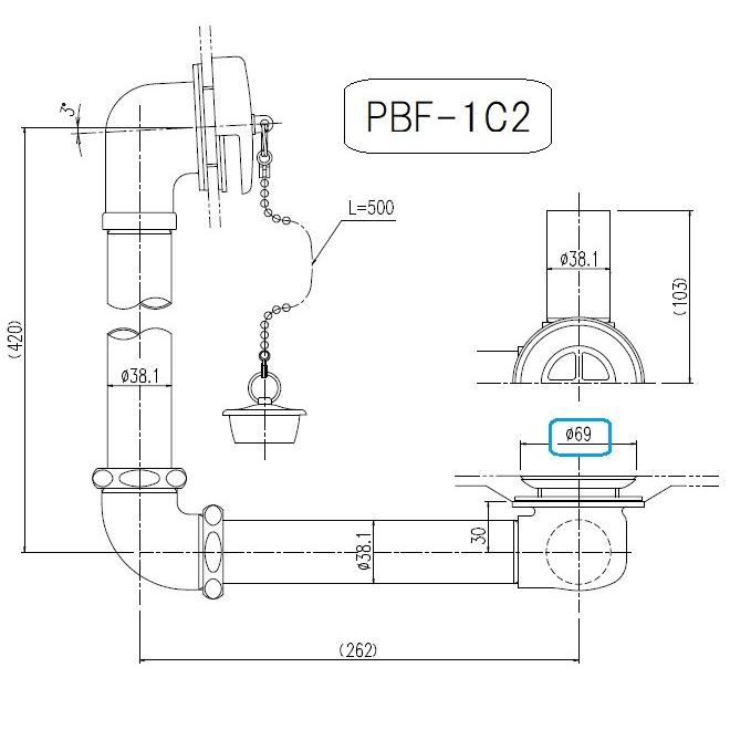 LIXIL LIXIL(INAX) オーバーフロー金具【横引】 PBF-1C/PBF-1C2 : プロマート Yahoo!店 - 通販 - Yahoo!ショッピング