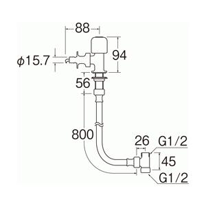 SANEI（水栓金具） SANEI 三栄水栓 食洗機用分岐止水栓セット Y5050TVA-1S-13 : プロマート Yahoo!店 - 通販 - Yahoo!ショッピング