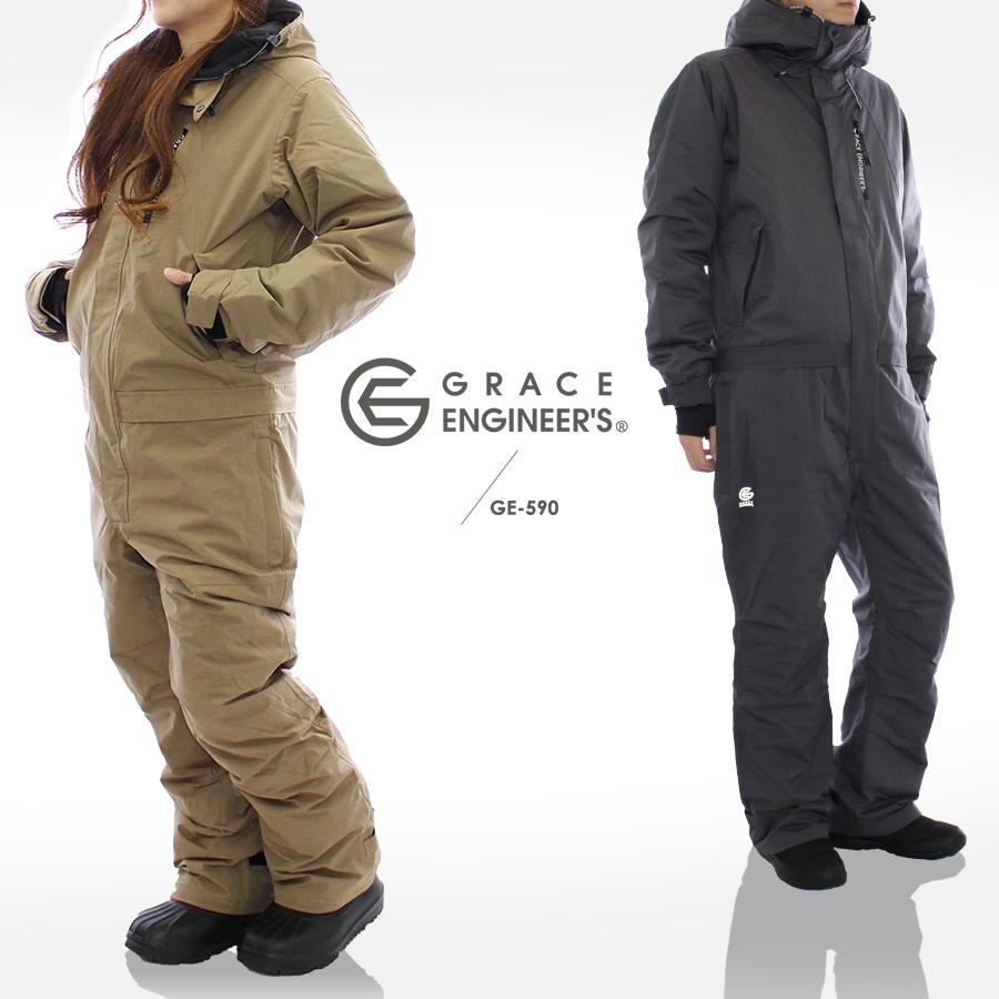 「4L/5L」「送料無料」「GRACE ENGINEER'S(グレイスエンジニアーズ)」防風防水防寒つなぎ/GE-590 オーバーオール メンズ おしゃれ 作業服 作業着 釣り バイク ...