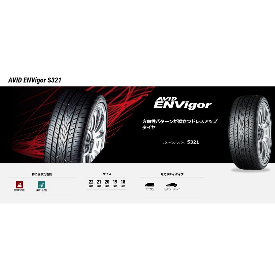 245/35R21 96W XL AVID ENVigior S321 ヨコハマ【メーカー取り寄せ商品】 :AVID-S321-21-01 ...