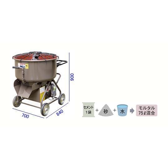 【代引不可】マゼラー モルタルミキサー 75L PM-23G : プロショップ三省堂 - 通販 - Yahoo!ショッピング