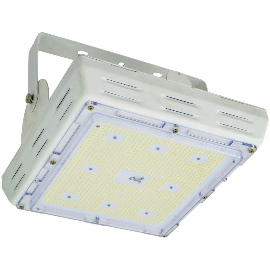 日動工業 (/A) スクエアボックス 185W 屋内型 AC100V 200V兼用 常設用 LED 照明 軽量 水銀灯1000Wクラスの明るさ LSBX185-P-H110-50K ...