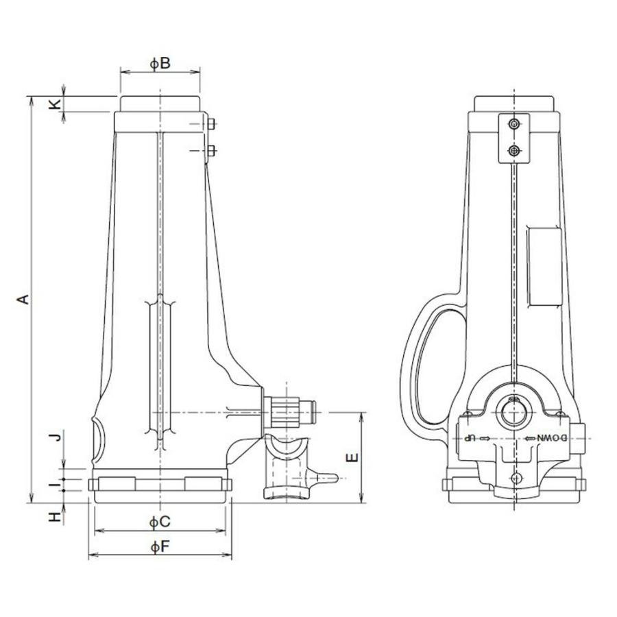 法人のみ 大阪ジャッキ製作所 OJ (/AL) ジャーナルジャッキ 揚力 25tf 揚程 250mm 手動ジャッキ 中揚程 業務用ジャッキ JJ-2525 : ProShop伊達 - 通販 ...