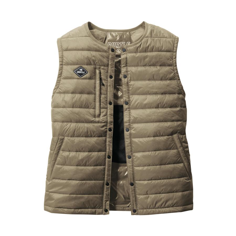 BURTLE（バートル） 3254 BURTLE サーモクラフト対応 防寒 ダウンベスト 2023 秋冬 新作【服のみ単品】ナイロン ベスト 軽量 撥水 防風 保温 作業服 作業着 防寒着 ...