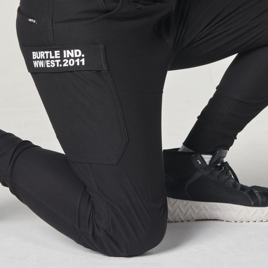 BURTLE 492 バートル 数量限定品 4WAY ストレッチニット デニム ジョガー カーゴパンツ 2024 春夏 新作 スリムフィット 吸水速乾 通気性 作業服 作業着 ワーク : 作業 ...