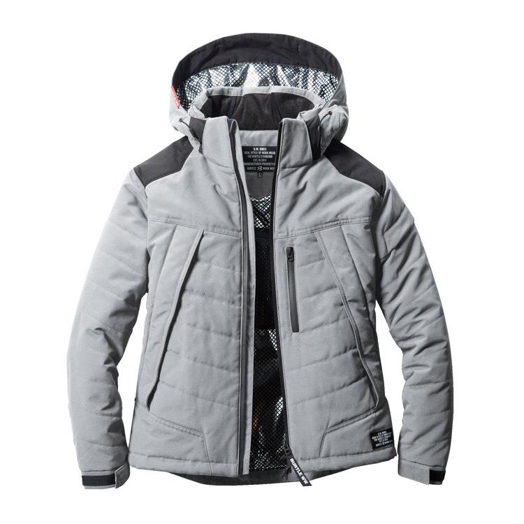 BURTLE（バートル） 5270 BURTLE サーモクラフト対応 大型フード付き 防寒ジャケット【服のみ単品】ヌバックタッサー 防風 保温 アウトドア 防寒着 作業服 作業着 : 作業衣 ...