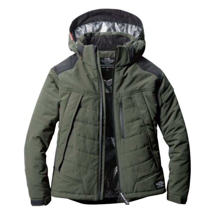 BURTLE（バートル） 5270 BURTLE サーモクラフト対応 大型フード付き 防寒ジャケット【服のみ単品】ヌバックタッサー 防風 保温 アウトドア 防寒着 作業服 作業着 : 作業衣 ...