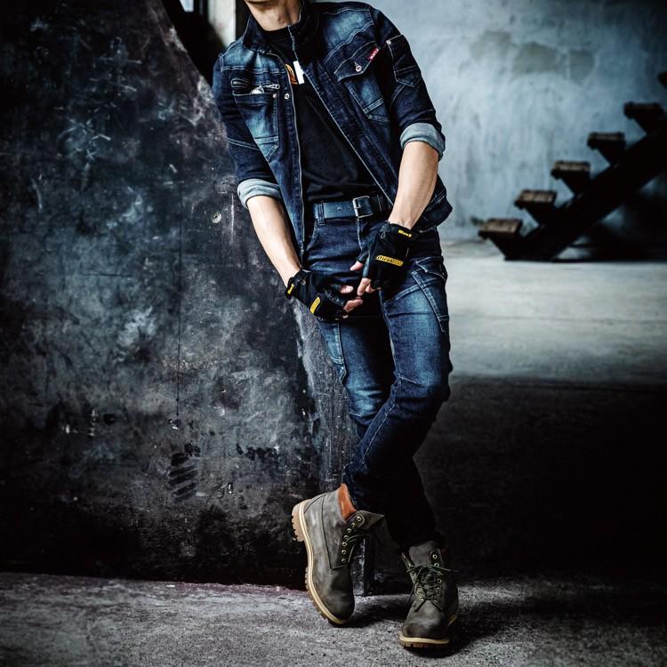 571 BURTLE バートル クレイジーストレッチデニム 長袖ジャケット 数量限定生産品 伸縮性 オールシーズン 作業服 作業着 ワークウェア ユニフォーム ブルゾン : 571 ...