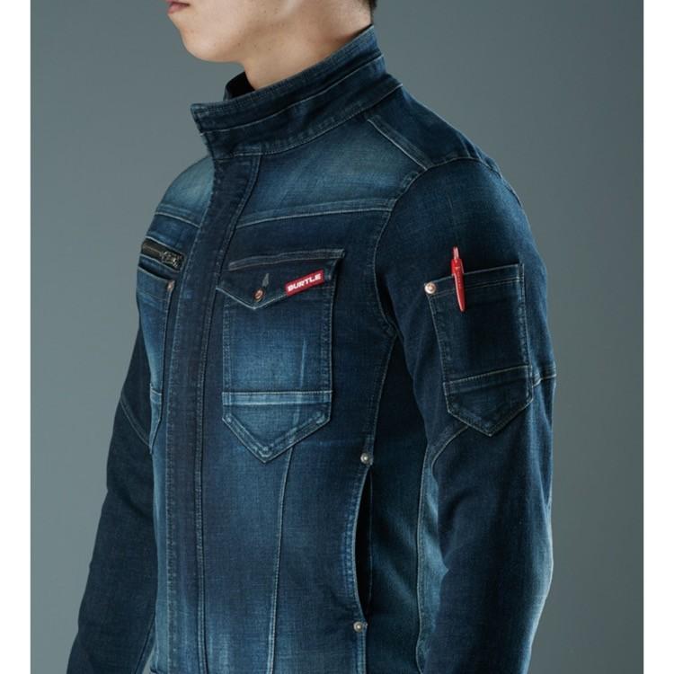 571 BURTLE バートル クレイジーストレッチデニム 長袖ジャケット 数量限定生産品 伸縮性 オールシーズン 作業服 作業着 ワークウェア ユニフォーム ブルゾン :571-burtle ...