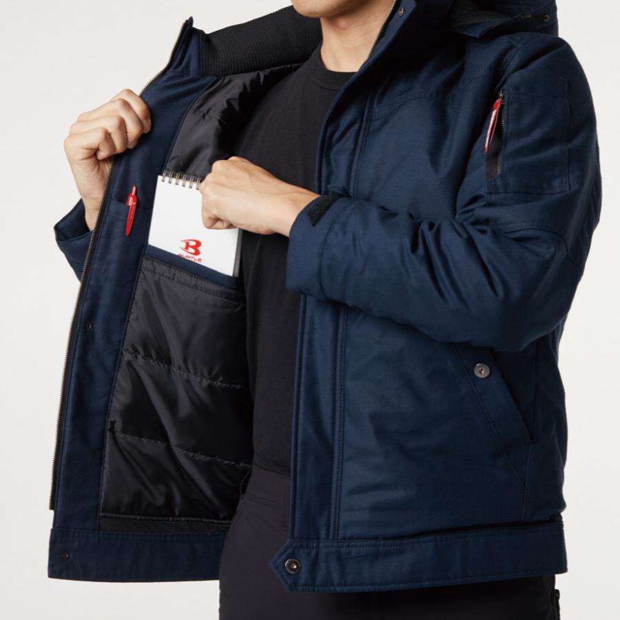 8210 BURTLE バートル サーモクラフト対応 綿100% 防寒ジャケット【服のみ単品】アーミーサテン 保温 裏アルミメッシュ ミリタリー 防寒着 作業服 作業着 : 8210 ...