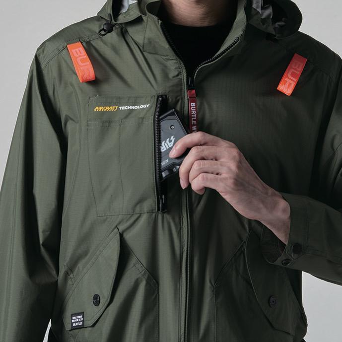BURTLE AC2071 バートル AIRCRAFT エアークラフト 2025 春夏 新作 空調作業服【ファンなし・服のみ単品】フーディー 長袖 ブルゾン 遮熱 UVカット 熱中症対策 ...