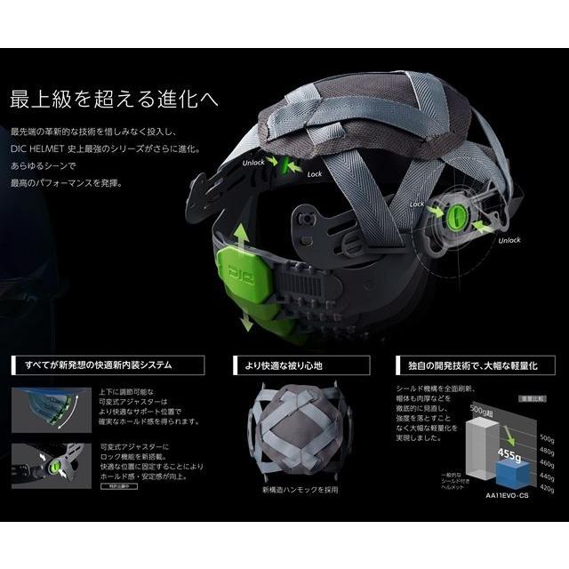 DIC AP11EVO-CS ワイドシールド面 作業用 ヘルメット（通気孔なし/ライナー入り）/ 土木 工事 建設 建築 現場 高所用 安全 保護帽 屋外作業 電気設備 電気工事 : 作業衣 ...