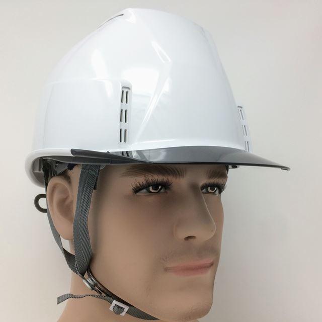 スミハット KKXC-A 透明ひさし ヘルメット（通気孔付き/圧縮エアーシート）/ 土木 工事 作業 建設 建築 現場 高所 安全 保護帽 ...