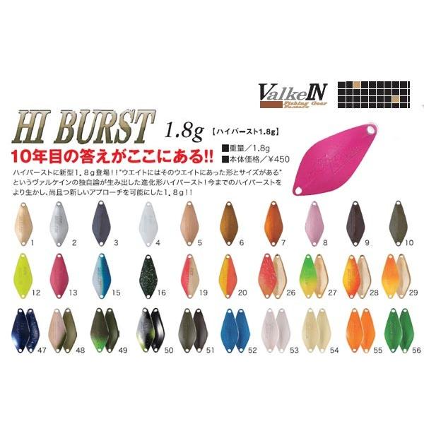 ヴァルケイン ハイバースト 1.8g ＃26〜56 ValkeIN HI BURST 【メール便OK】 : プロショップケイズ - 通販 ...