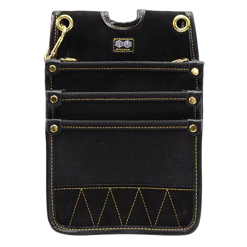 藤原産業 牛本革アルミ丁番電工腰袋2段 RTC-KE11 工具入れ 工具差し 黒 金 龍馬シリーズ : プロショップヨシオカ Yahoo!店 - 通販 - Yahoo!ショッピング