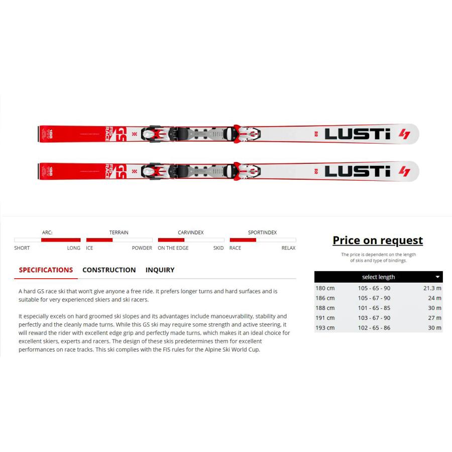 20-21 LUSTi GS FIS Set : PRO SPORTS WEBSHOP - 通販 - Yahoo!ショッピング