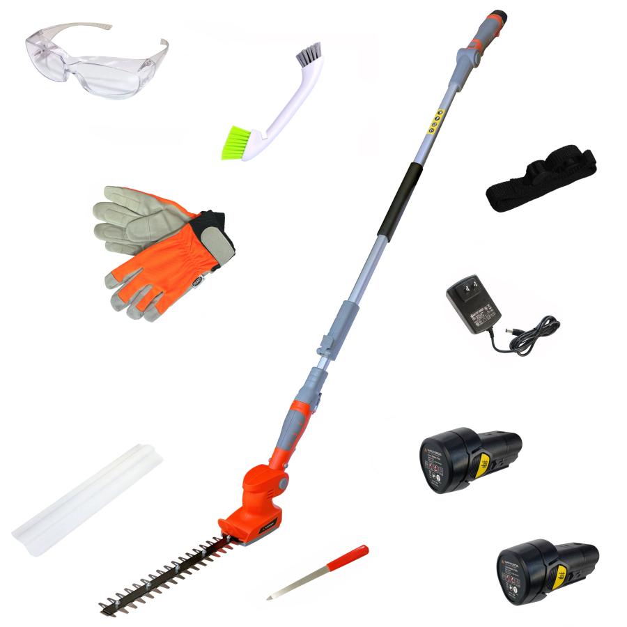 YARD FORCE 予備バッテリー付 ヘッジトリマー YARDFORCE 12Vコードレス 2WAYバリカンIII PROSTARサービス特典付 生垣 剪定 高枝 植木 垣根 植込み 用 ...