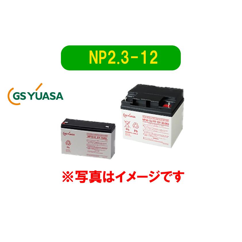 【お取り寄せ】GSユアサ NP2.3-12 鉛蓄電池 12V 2.3AH 小形制御弁式 標準タイプ バッテリー 消防設備 領収書 : プロサス ...