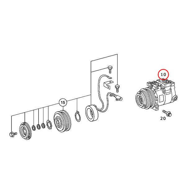ベンツ W463 W638 G320 G500 G55AMG V230 V280 ACコンプレッサー/エアコンコンプレッサー ...