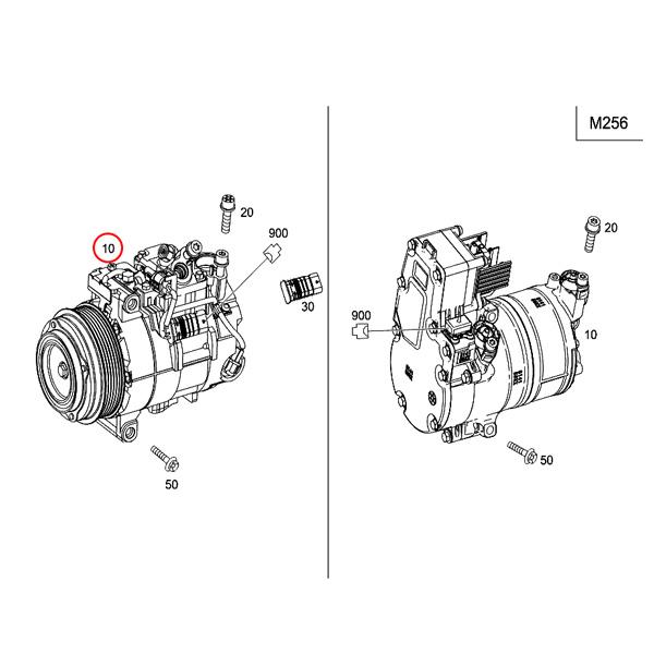 Mercedes-Benz ベンツ A217 S560 ACコンプレッサー/エアコンコンプレッサー 0008300901 0008303001 ...