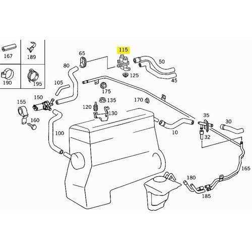 Mercedes-Benz ベンツ Cクラス W202 CLK A208 C208 ヒーターバルブ/ウォーターバルブ 0018303484 ...