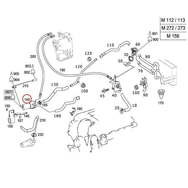 Mercedes-Benz（メルセデス・ベンツ） ベンツ SL R230 SL500 SL55AMG ウォーターポンプ/ヒーターポンプ/循環 ...