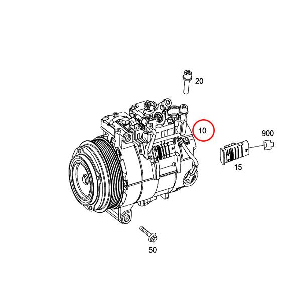 Mercedes-Benz ベンツ W204 C180 C200 C250 ACコンプレッサー/エアコンコンプレッサー 0032304811 ...