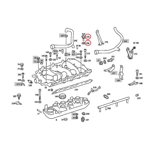 ベンツ W463 W201 300GE 190E エンジンクーリングファンスイッチ/水温センサー 0085423217 : ...