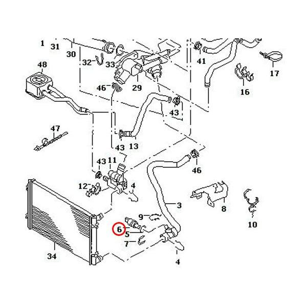 全国送料200円 アウディ フォルクスワーゲン 水温センサー/テンプセンサー 06A919501A 06A919501 ゴルフ A3 : プロ ...