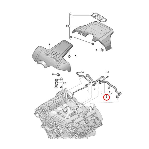 Audi AUDI アウディ A6 4F/C6 4G/C7 A7 4G クランクケース PCVバルブ/オイルセパレーター ホース付き ...