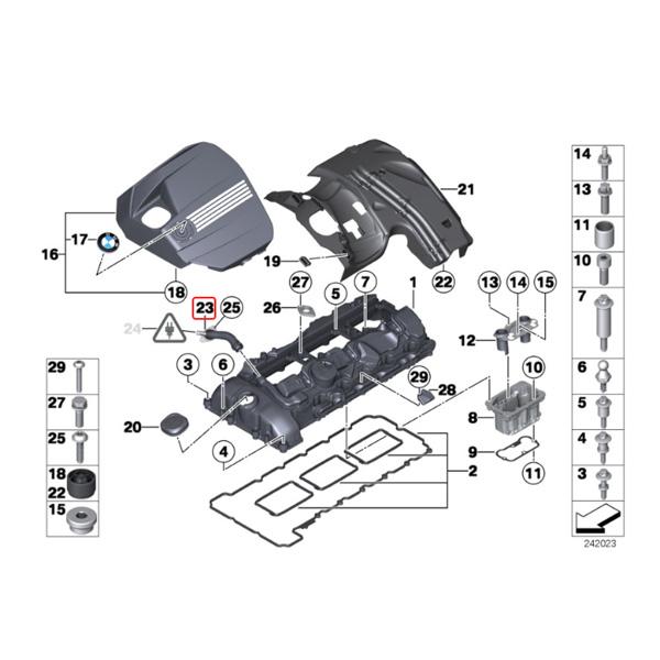 BMW E82 E90 E91 E92 E93 135i 335i クランクケース エア抜きホース/ブローバイホース N55 エンジン用 11127584128 : プロテックオートストア ...