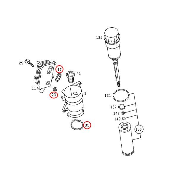 全国送料200円ベンツ W210W211 E240 E320 E430 E500 E55 オイルフィルターハウジング＆タイミングケース ...