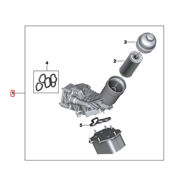 BMW BMW G30 G31 523dxDrive エンジンオイルフィルターハウジングケース オイルクーラーASSY 11428651710 ...
