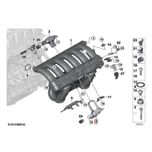 BMW E60 E61 F10 F11 E63 523i 525i 528i 530i 530xi 630i DISAバルブ 可変吸気 調整 ...