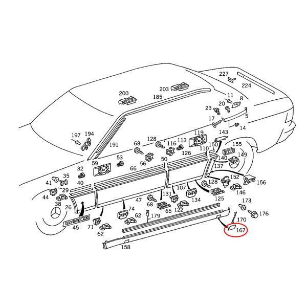 Mercedes-Benz ベンツ W124 400E E220 E280 E300 E320 E400 サイドステップ/ジャッキポイント カバー 蓋 キャップ 一台分 未塗装 ...