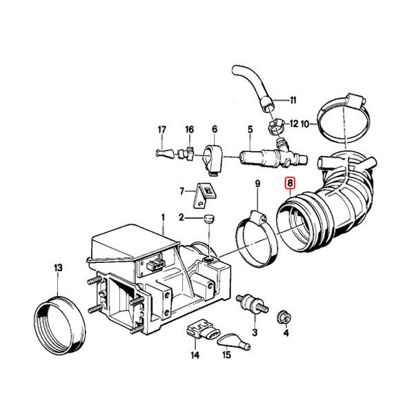 BMW 3シリーズ E30 325i エアインテークブーツ/ダストカバー 13711726205 : プロテックオートストア - 通販 ...