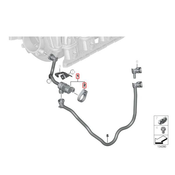 BMW BMW Zシリーズ Z4/E85 E86 E89 2.5i 3.0si sDrive23i タンクベントバルブ/パージバルブ パイプ ...
