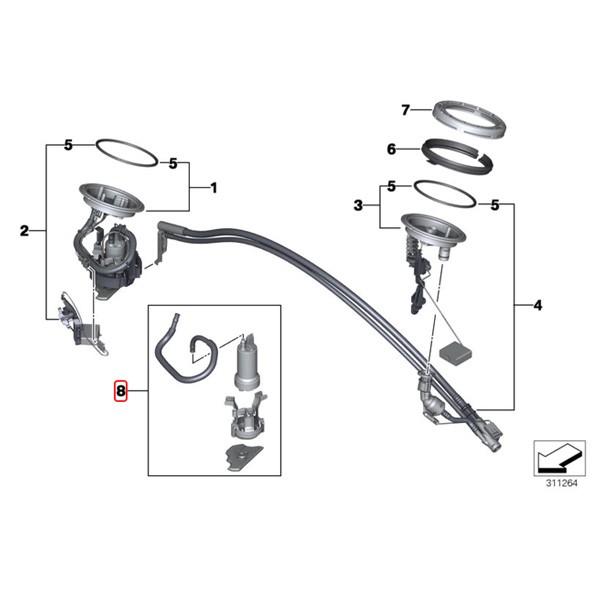 BMW 7シリーズ E66 745Li 750Li 燃料ポンプ/フューエルポンプ 16117194000 16117271162 ...