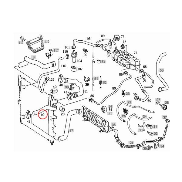 ベンツ Mクラス W163 ML320 ラジエーターホース/ロアホース 1635010582 : 1635010582-2 : プロテック ...