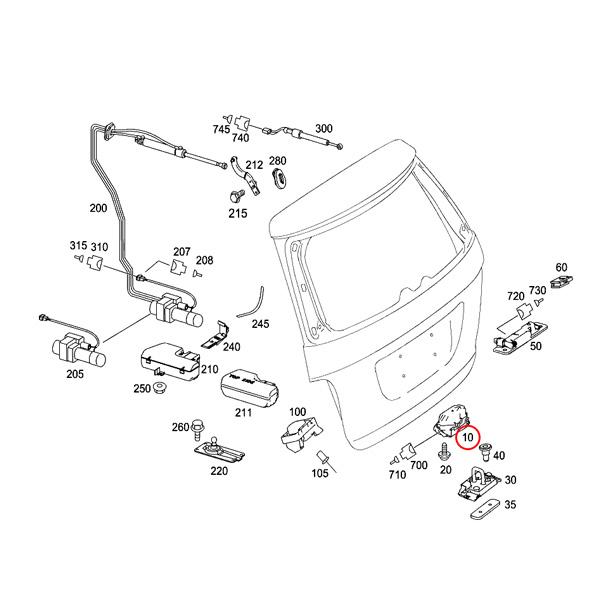 ベンツ W251 R350 R500 R550 R63AMG リアゲート/テールゲート トランクロックアクチュエーター 1647400435 ...