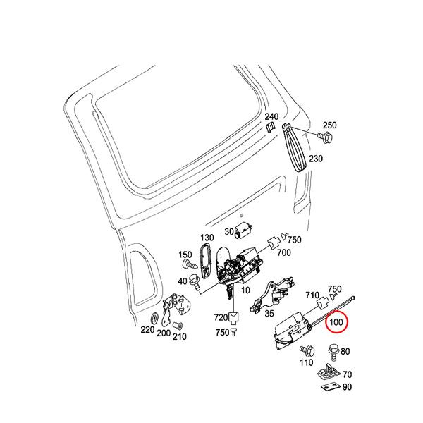 Mercedes-Benz ベンツ W211 E240 E250 E280 E300 E320 E320CDI リアゲート トランクロックアクチュエーター 1647400635 ...