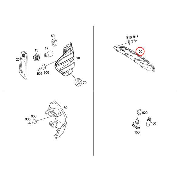 Mercedes-Benz ベンツ Mクラス W164 ML350 ML350_BlueTEC LED ハイマウントストップランプ ...