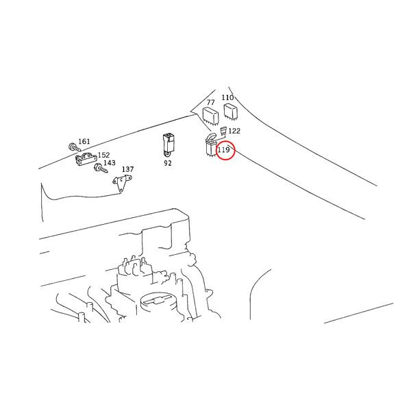 ベンツ W202 W201 C200 190D 190E OVPリレー/オーバーボルテージリレー 2x10A 9ピン 2015403045 ...