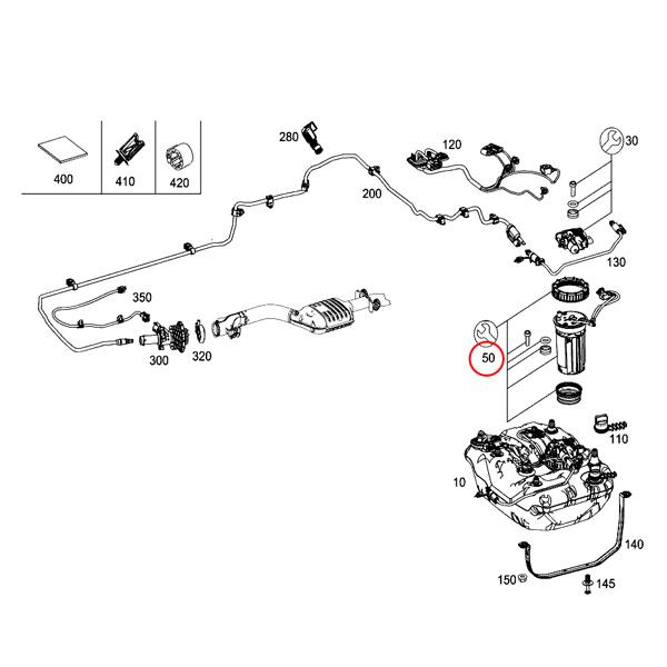 Mercedes-Benz（メルセデス・ベンツ） ベンツ X204 GLK250_BlueTEC AdBlueレベルセンサー/プレヒーター ...